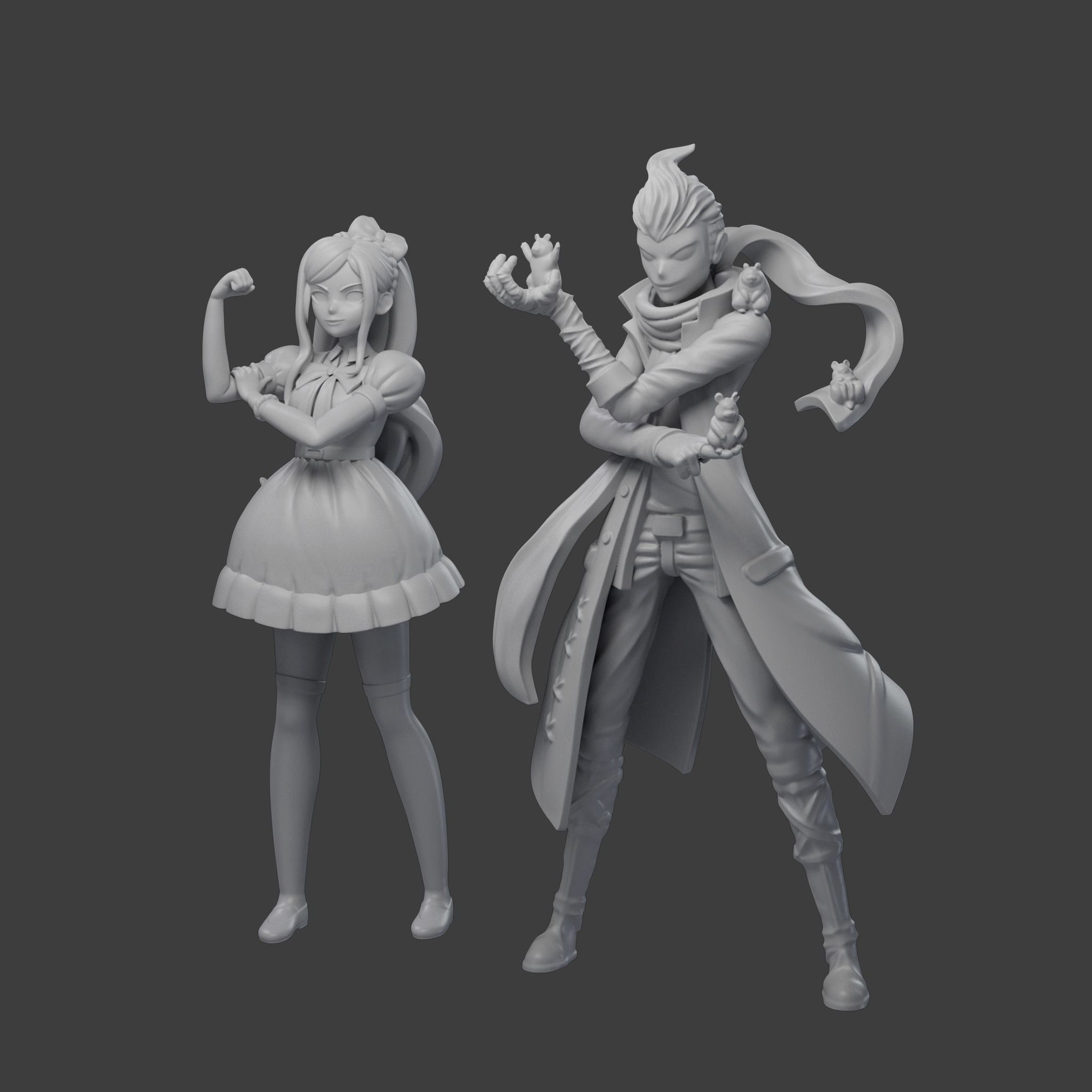 Gundham and Sonia Figures 3D model 3D printable | CGTrader