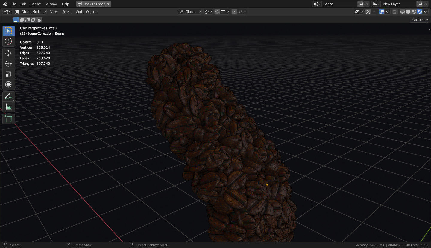 Flowing coffee beans free 3D model | CGTrader