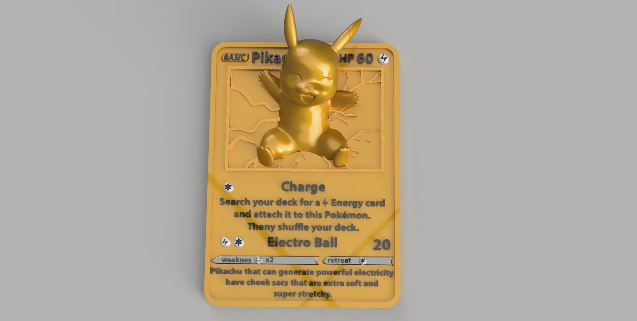 4D POKEMON CARDS - PIKACHU 3D model 3D printable | CGTrader