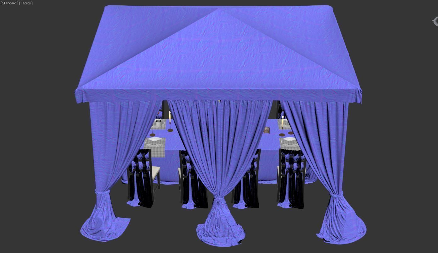 Party tent 3D model | CGTrader