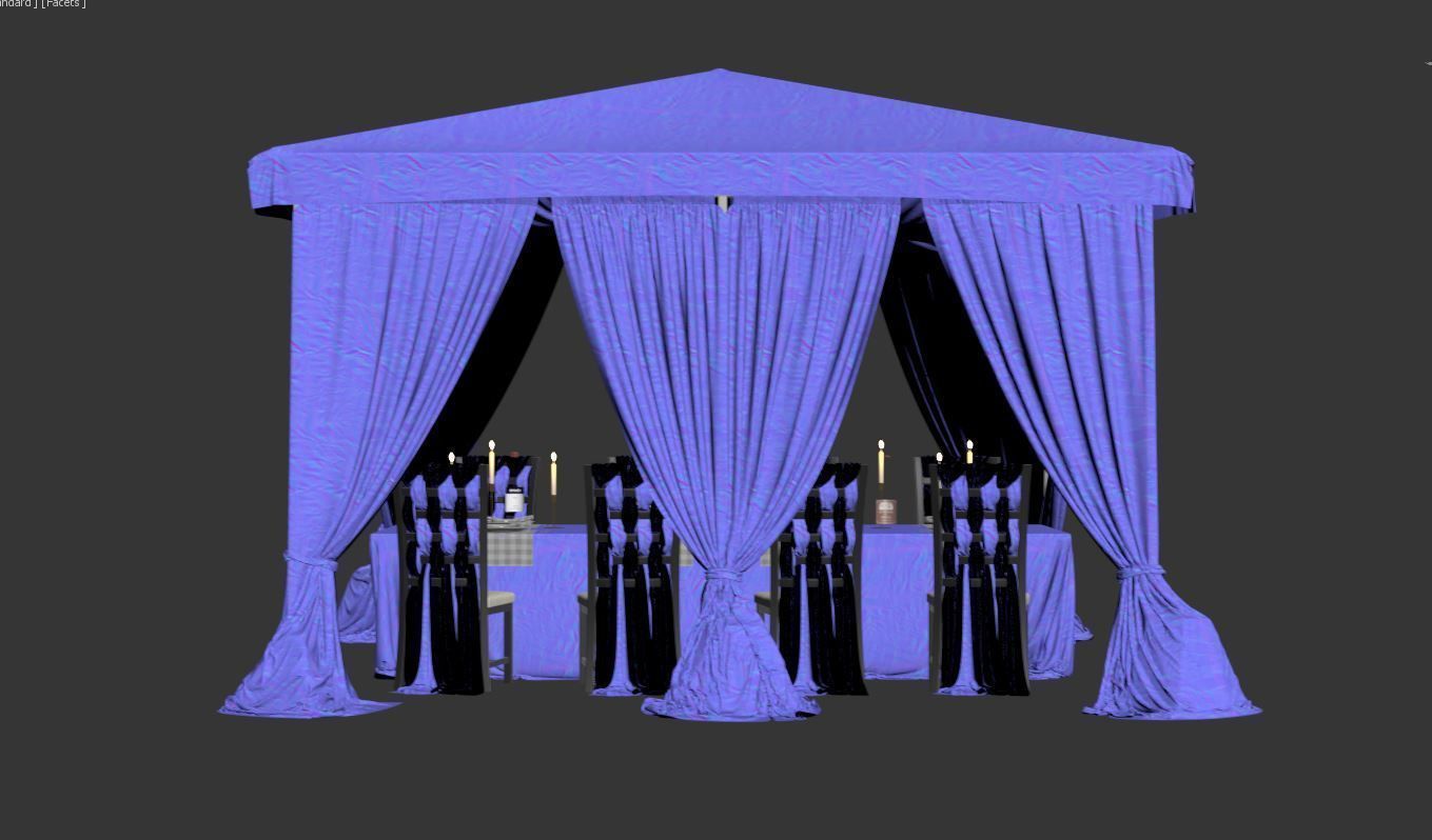 Party tent 3D model | CGTrader
