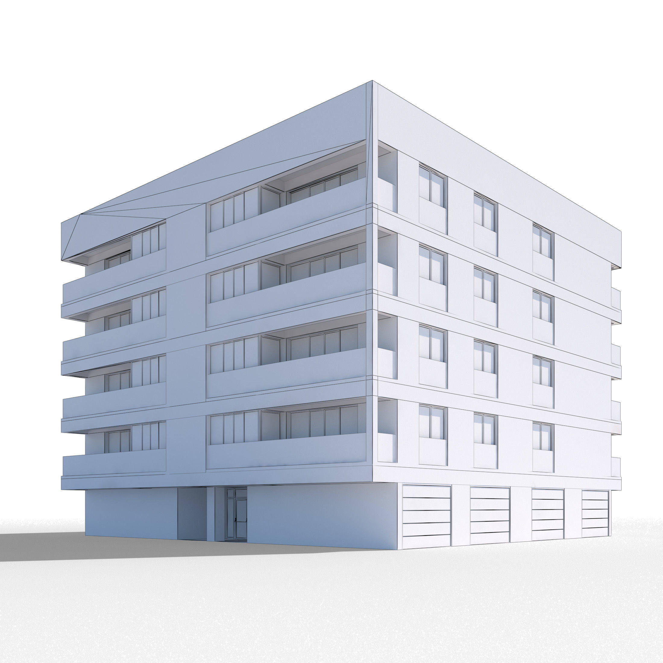 Cola residential building 3D model | CGTrader