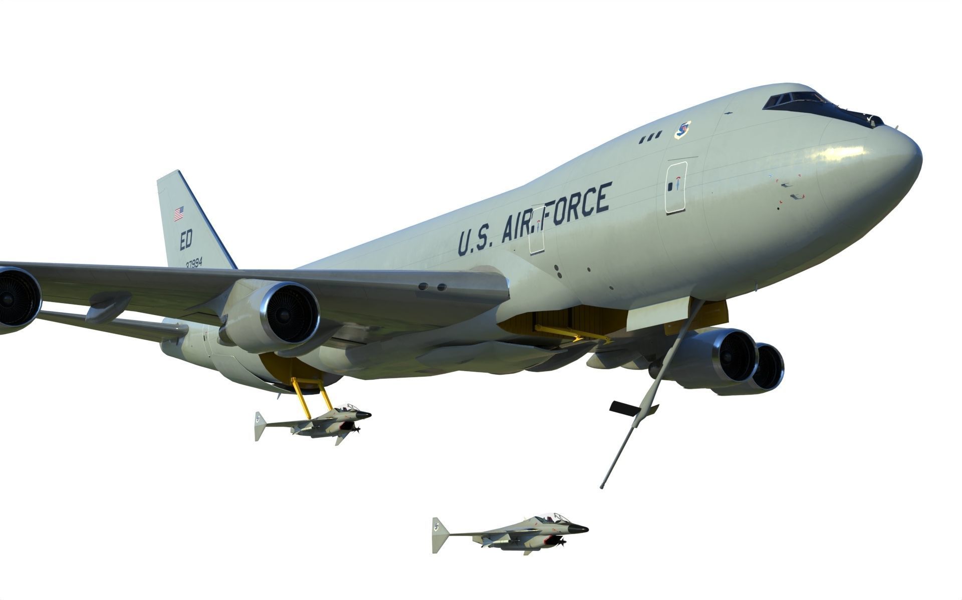 Boeing 747 Airborne Aircraft Carrier 3D model | CGTrader