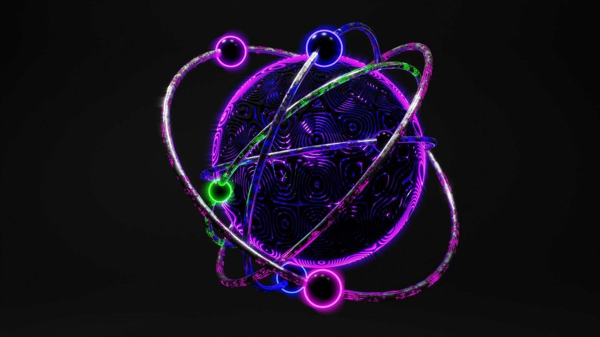 abstract atom 3D model | CGTrader