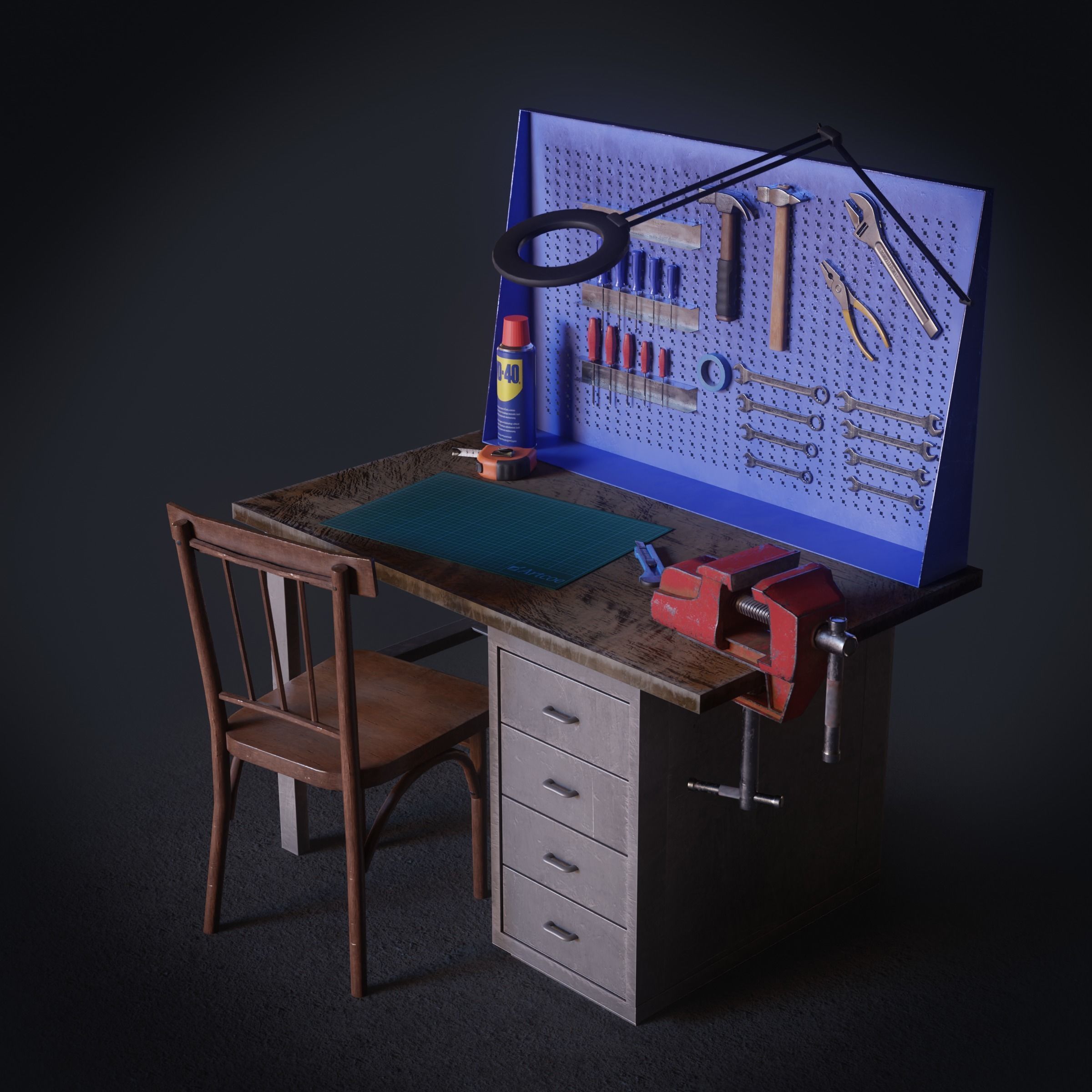 WorkBench Station Tools 3D model | CGTrader
