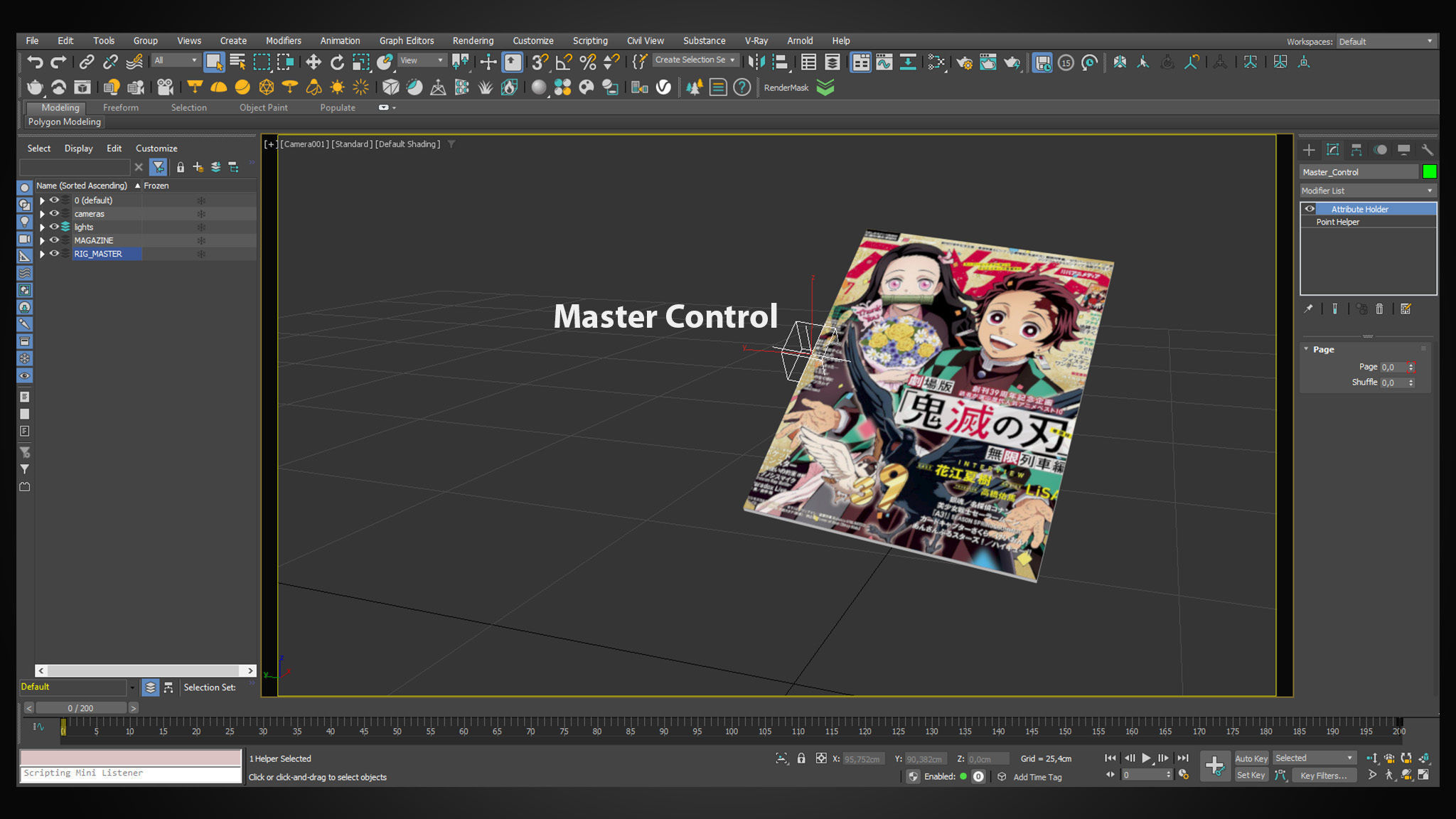 Magazine Opening Rigged Animated Nezuko 3D model animated rigged | CGTrader