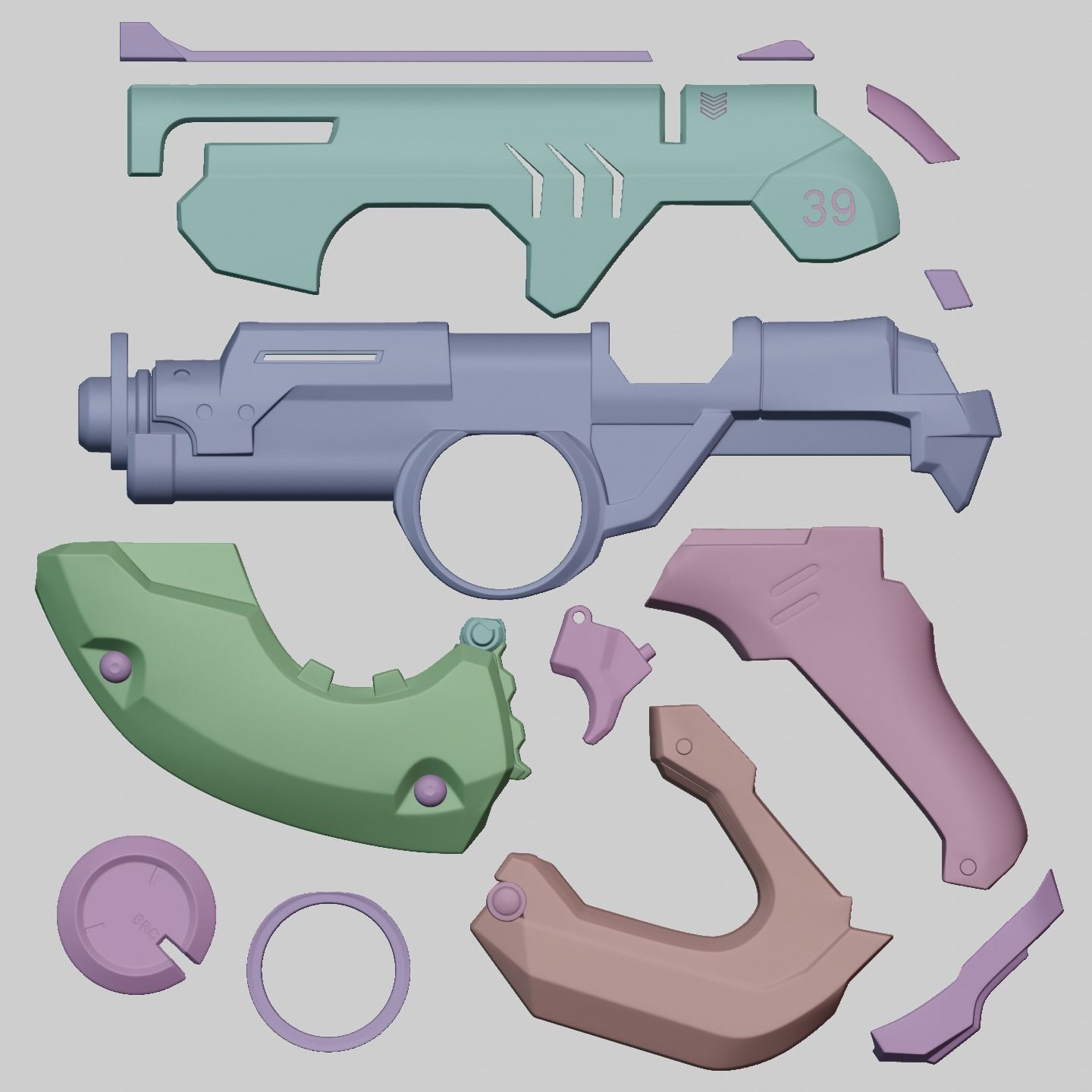 Overwatch 2 Tracer Pulse Pistol Prop 3D Model 3D model 3D printable ...