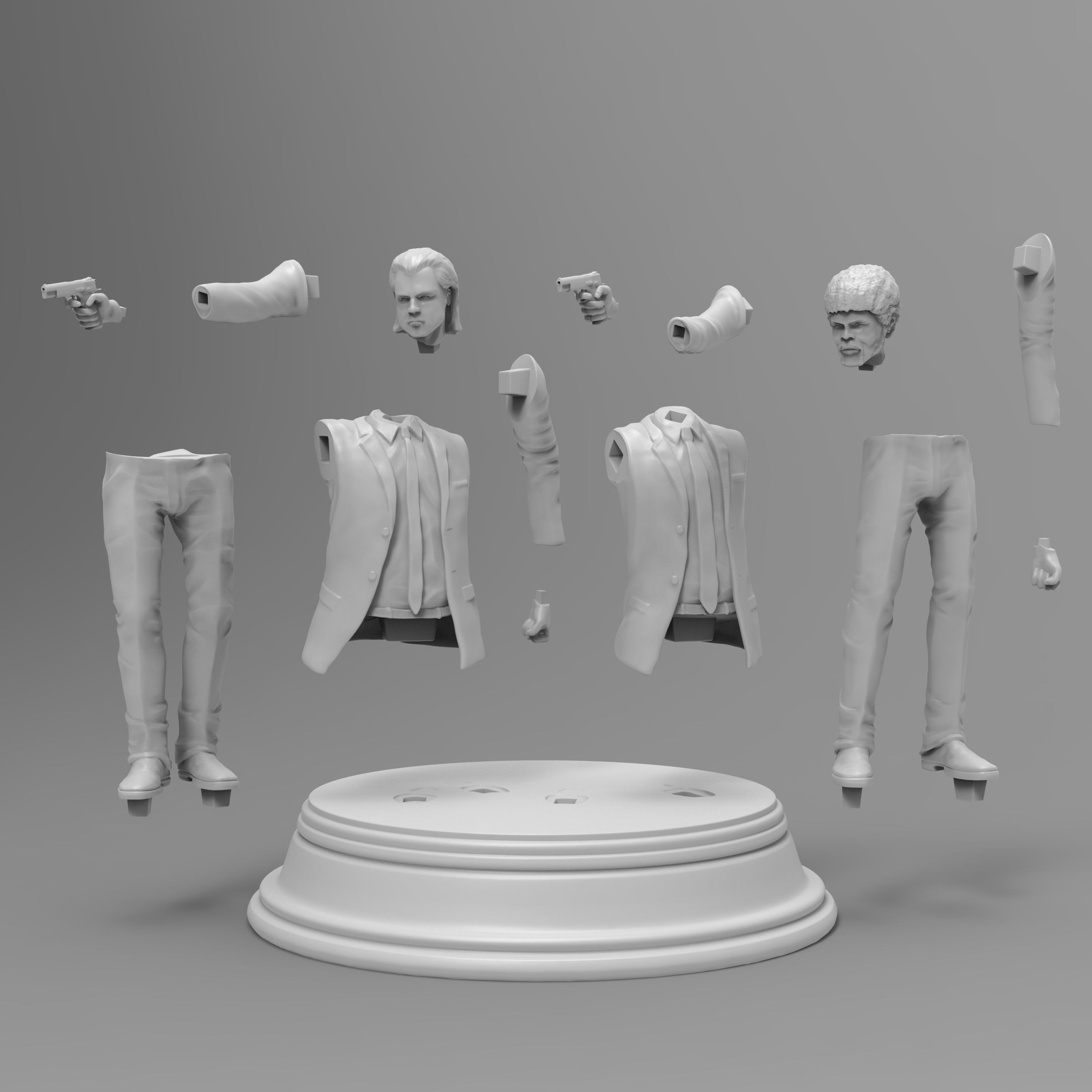 Vincent Vega and Jules Winnfield 3D model 3D printable | CGTrader