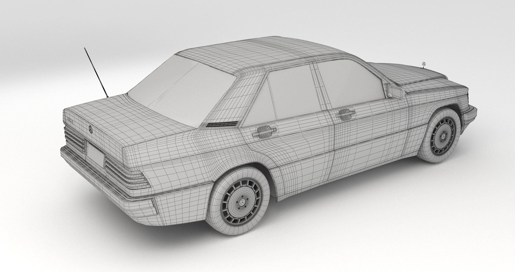 Mercedes-Benz 190E 3D model | CGTrader