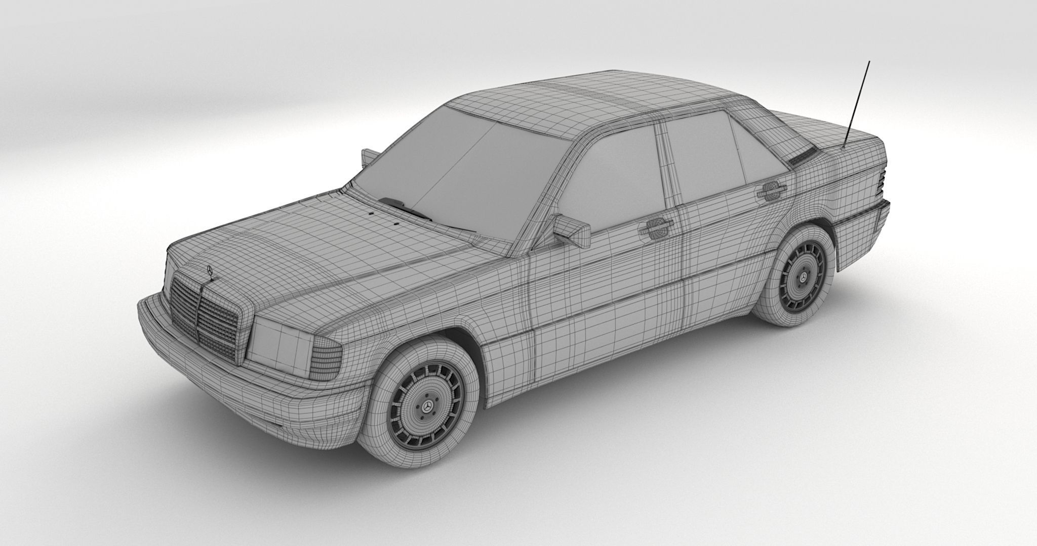 Mercedes-Benz 190E 3D model | CGTrader