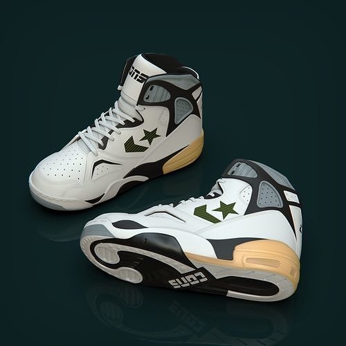 4-Sneakers pair of basketball shoes 3D model | CGTrader