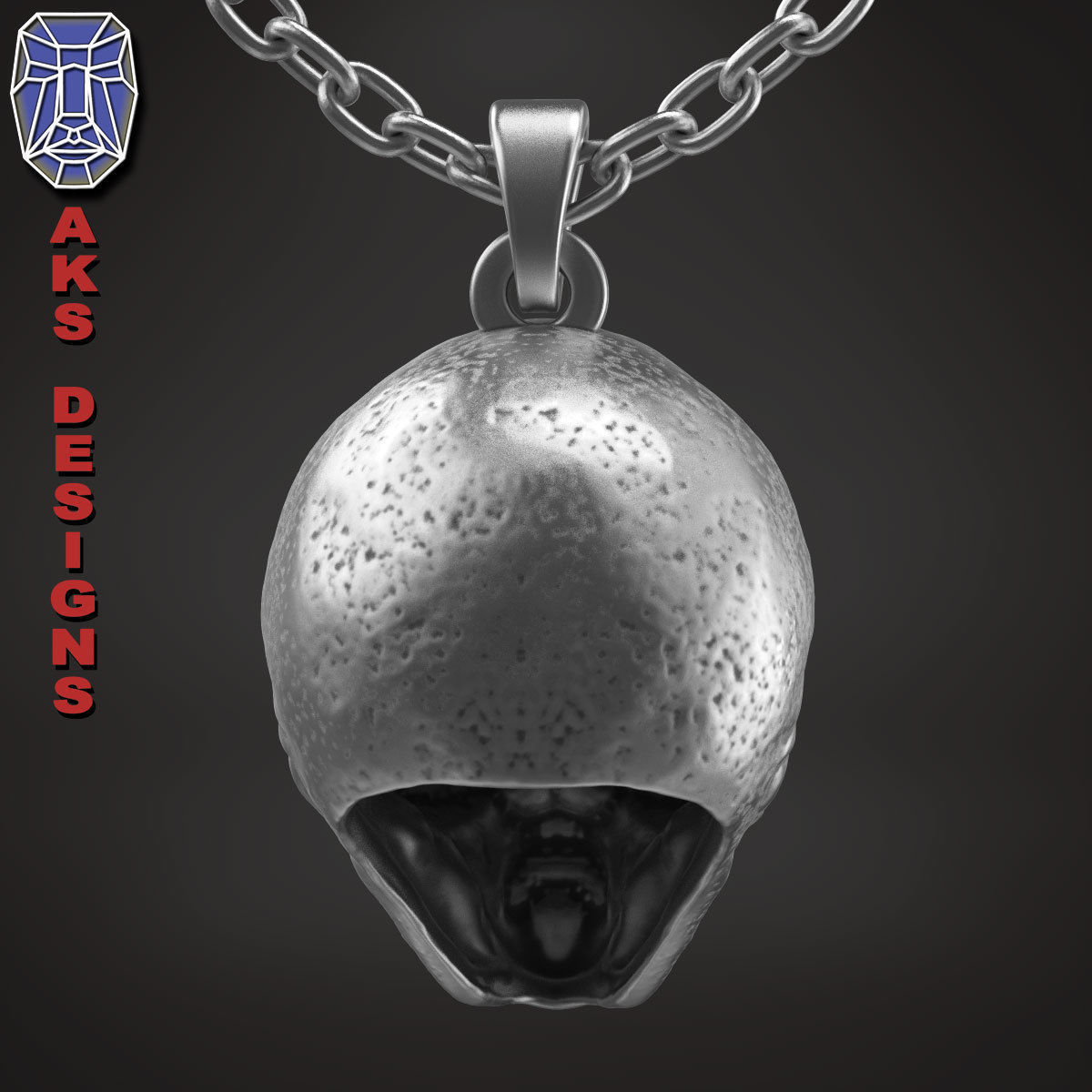 skull Pendant jewelry Alien v1 3D model 3D printable | CGTrader
