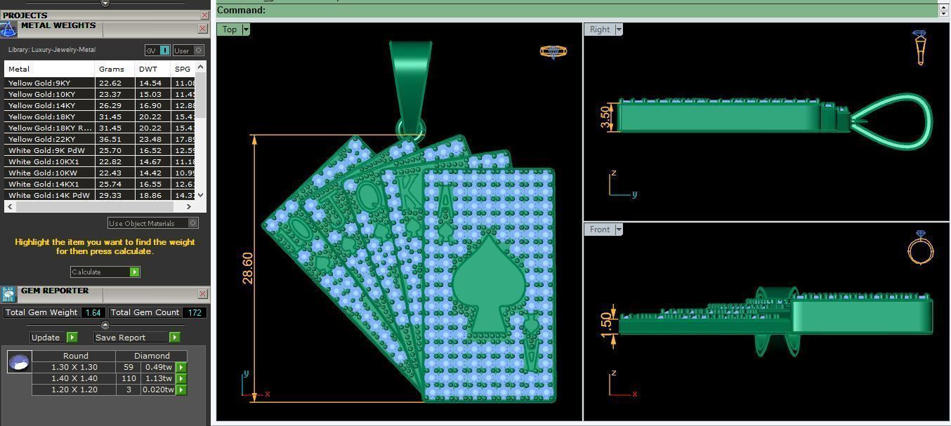Card 3d Pendent 3d Model and Render Detail 3D model 3D printable | CGTrader