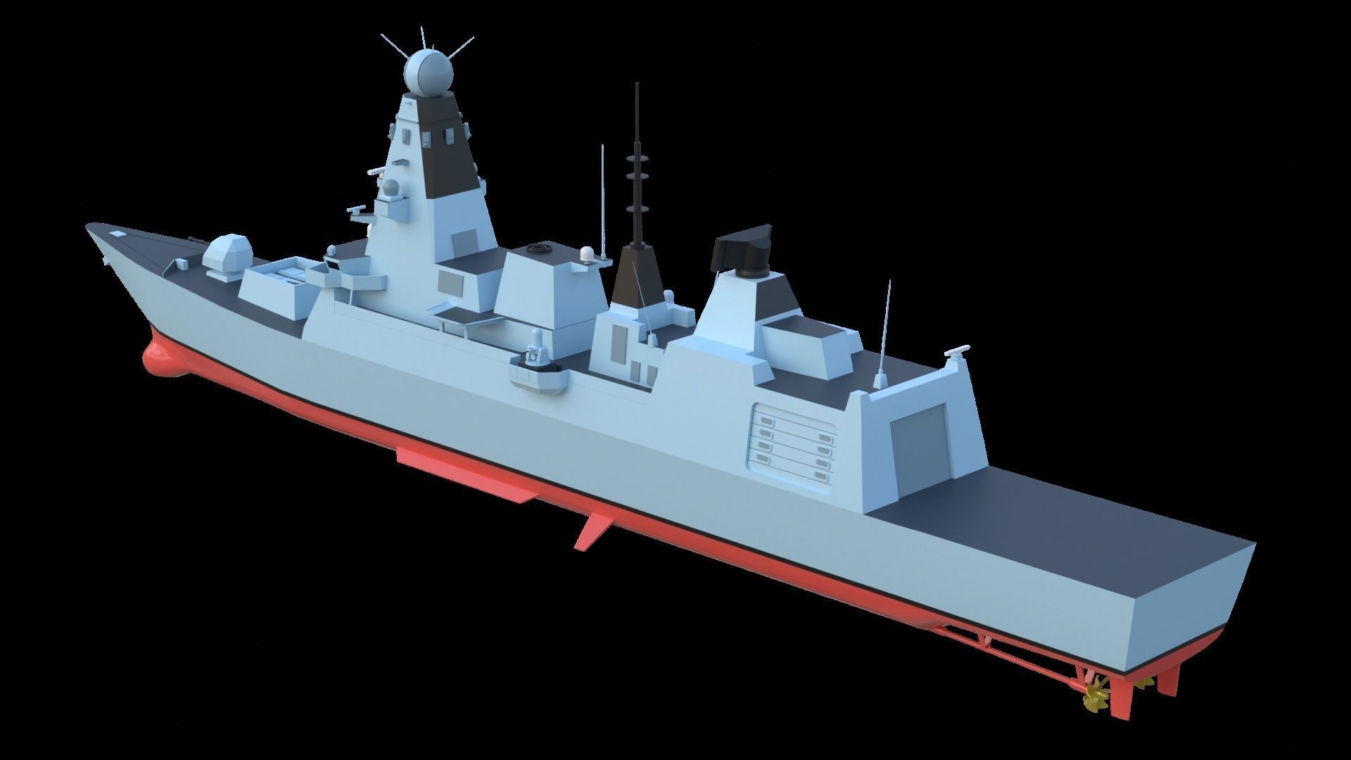 TYPE 45 Destroyer Low-Poly 3D model | CGTrader