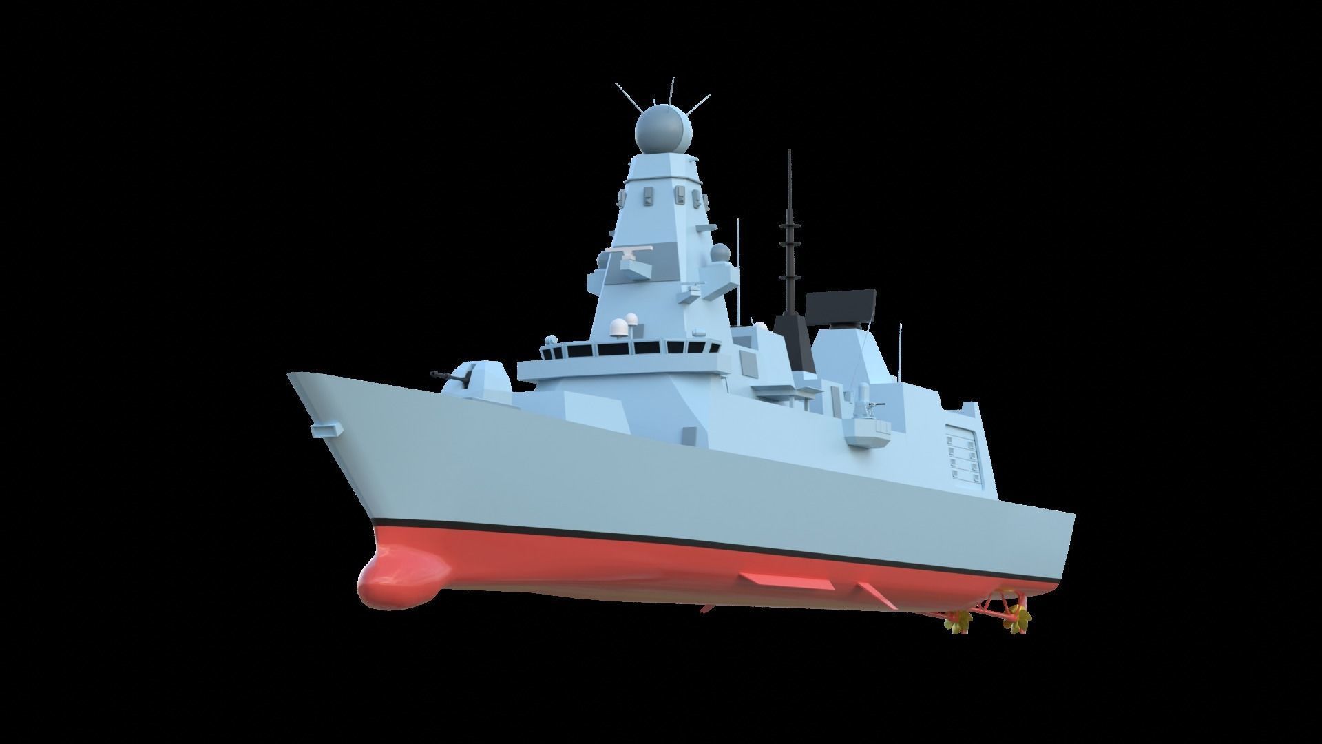 TYPE 45 Destroyer Low-Poly 3D model | CGTrader