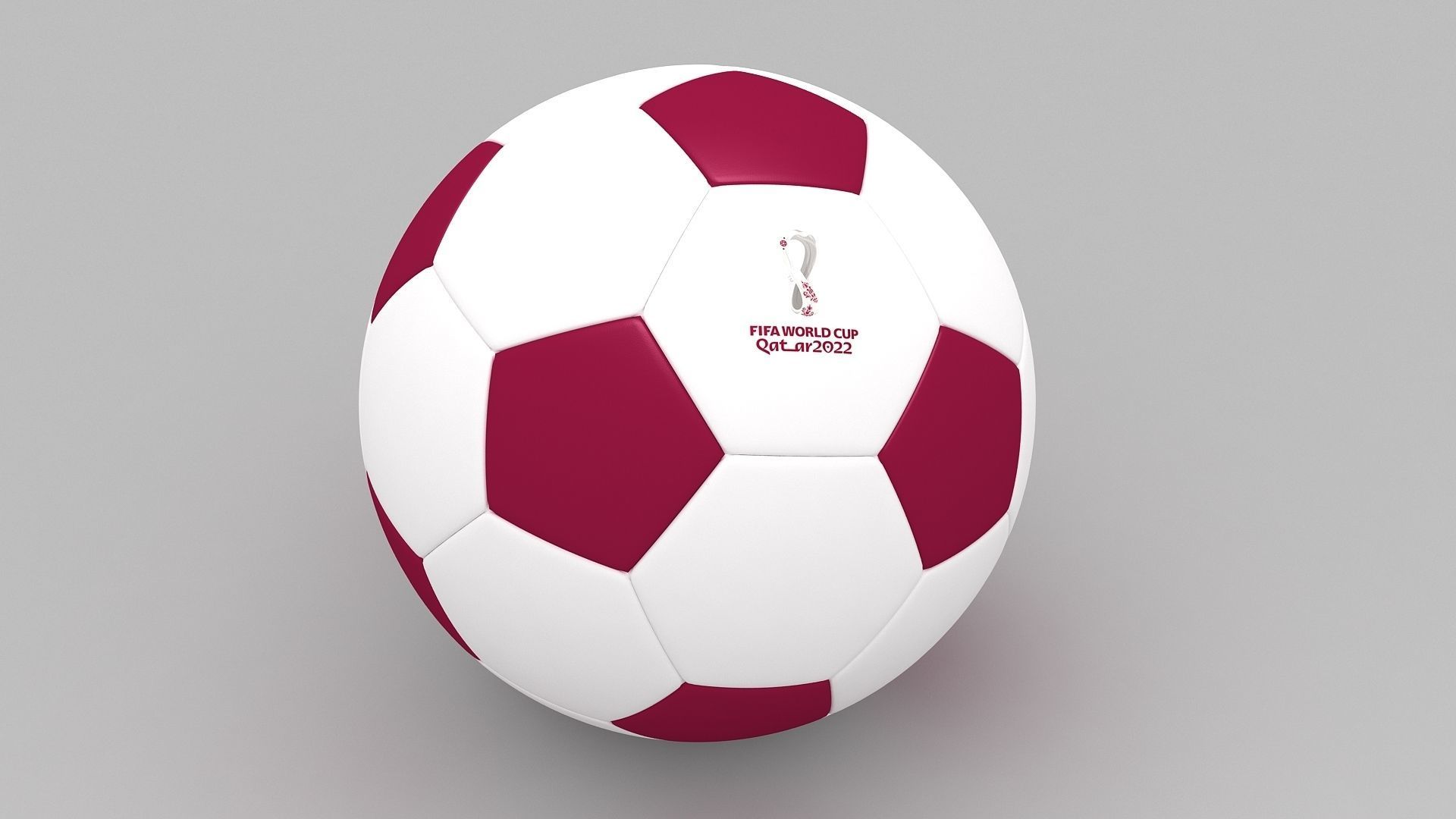 Soccer Ball Qatar Flag 3D model | CGTrader