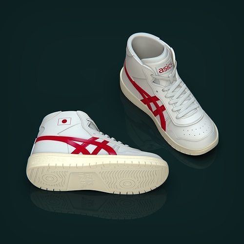 14-Sneakers asics high top sneaker 3D model | CGTrader