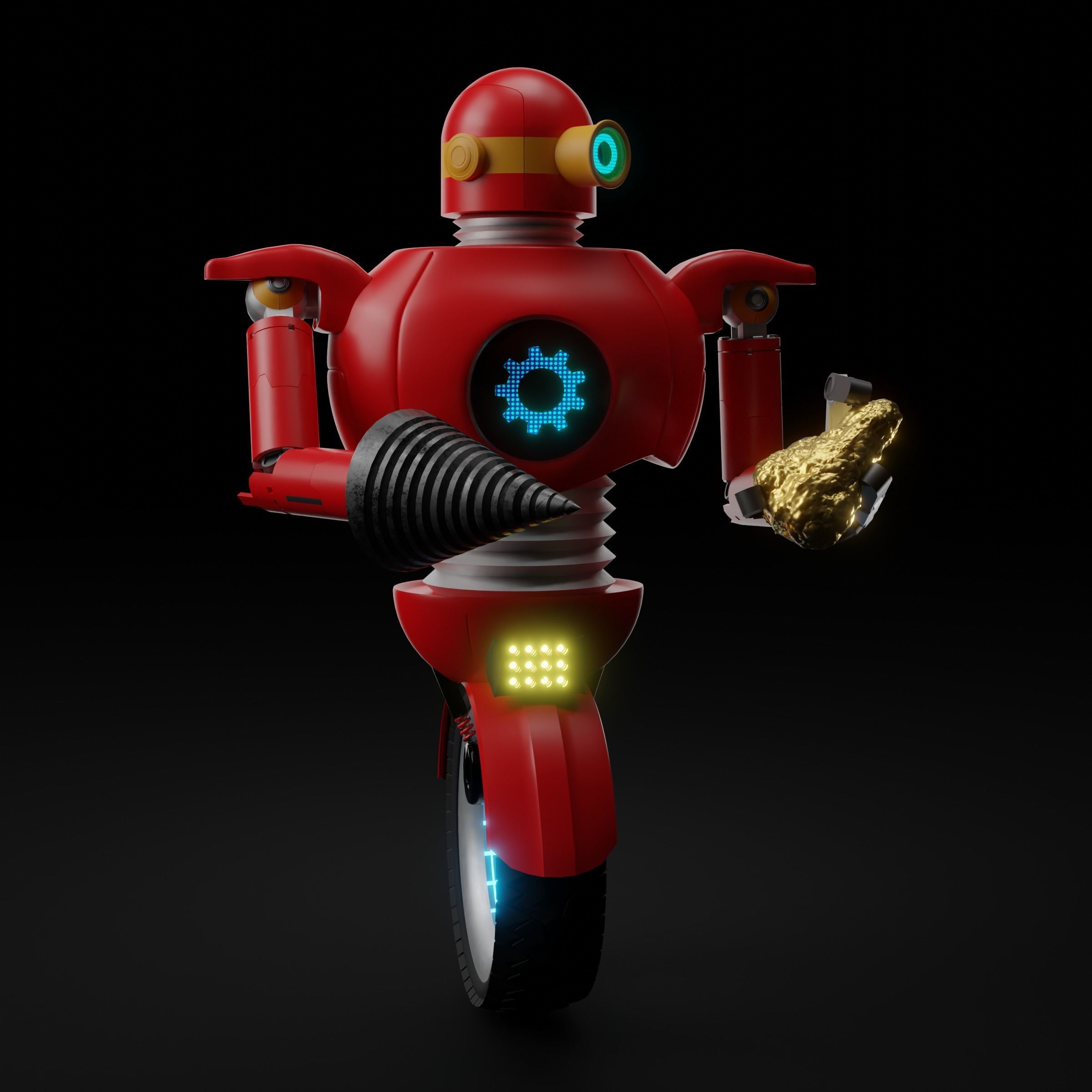 3D Drill Drone Robot 3D model rigged | CGTrader