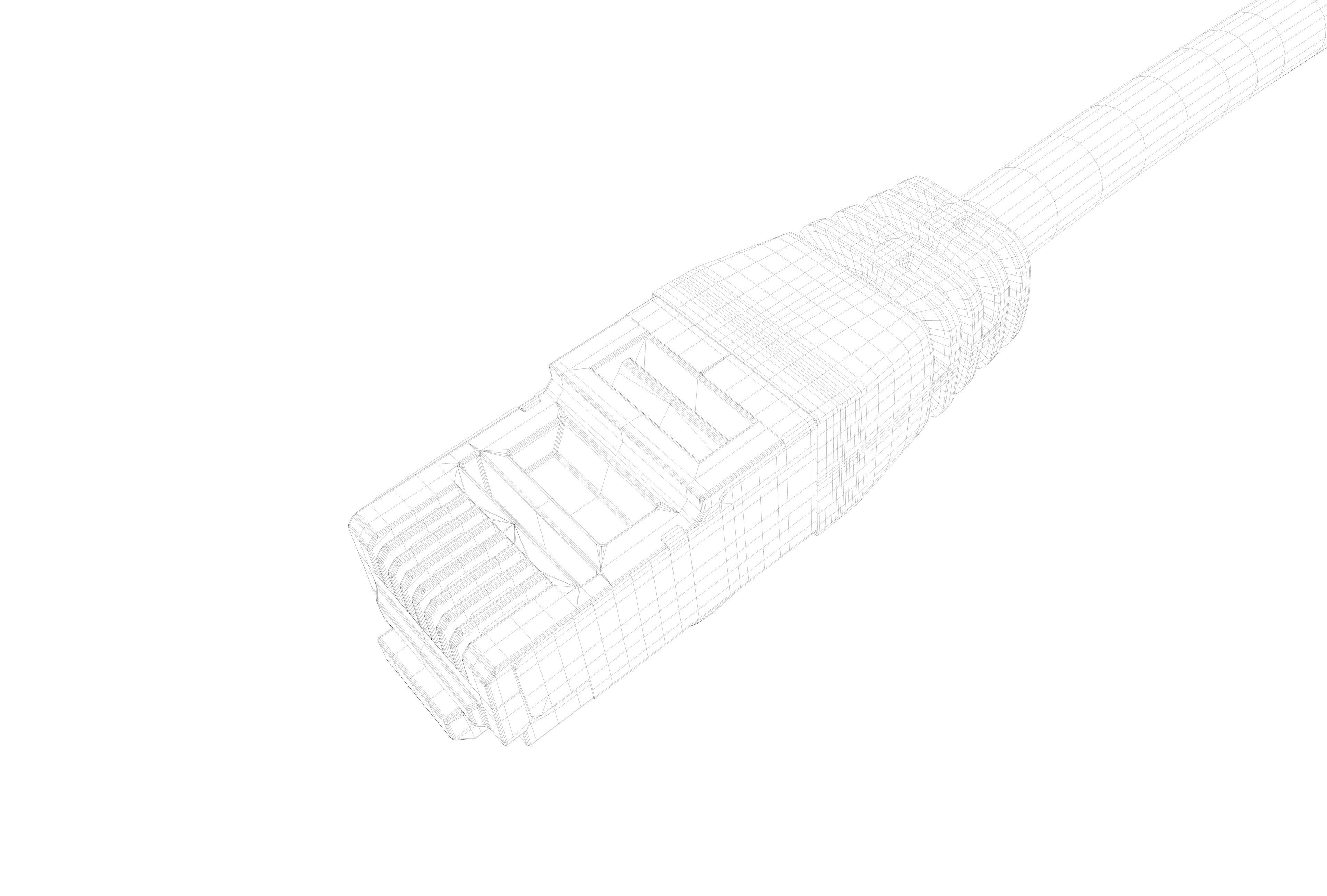 Rj45 UTP Ethernet Cable Detailed 3D model | CGTrader