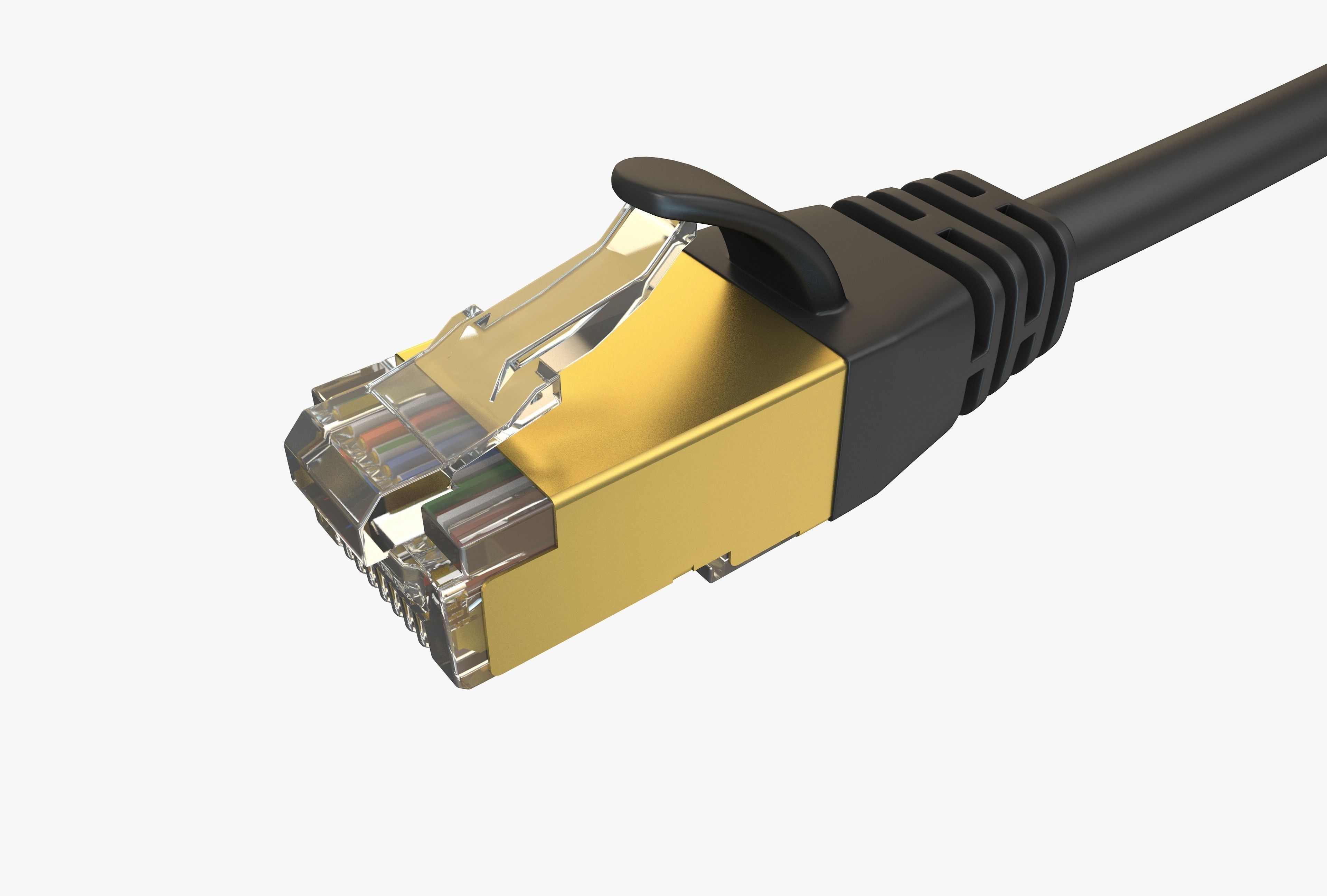 Rj45 UTP Ethernet Cable Detailed 3D model | CGTrader