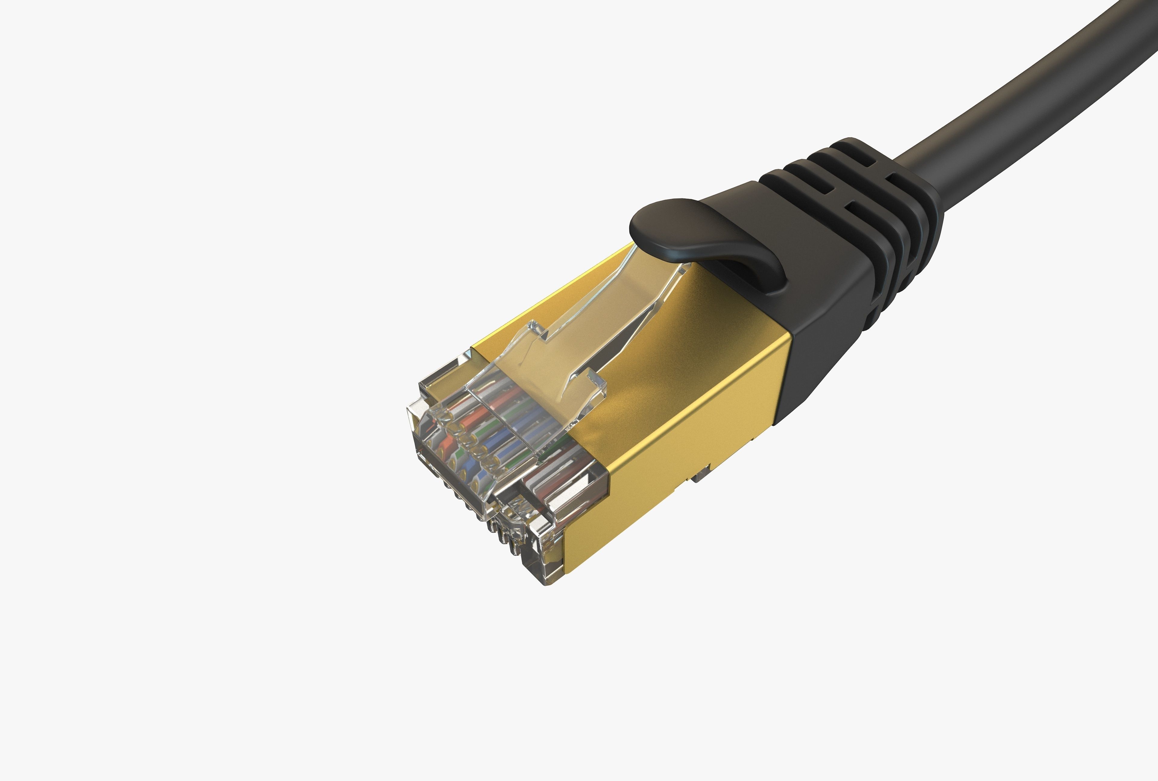 Rj45 UTP Ethernet Cable Detailed 3D model | CGTrader