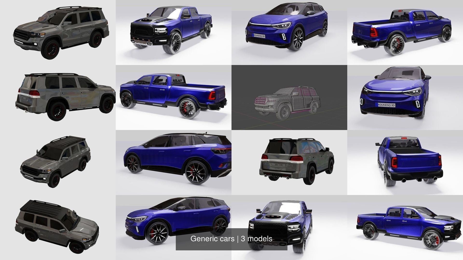 3D Model Collection Generic cars VR / AR / low-poly | CGTrader