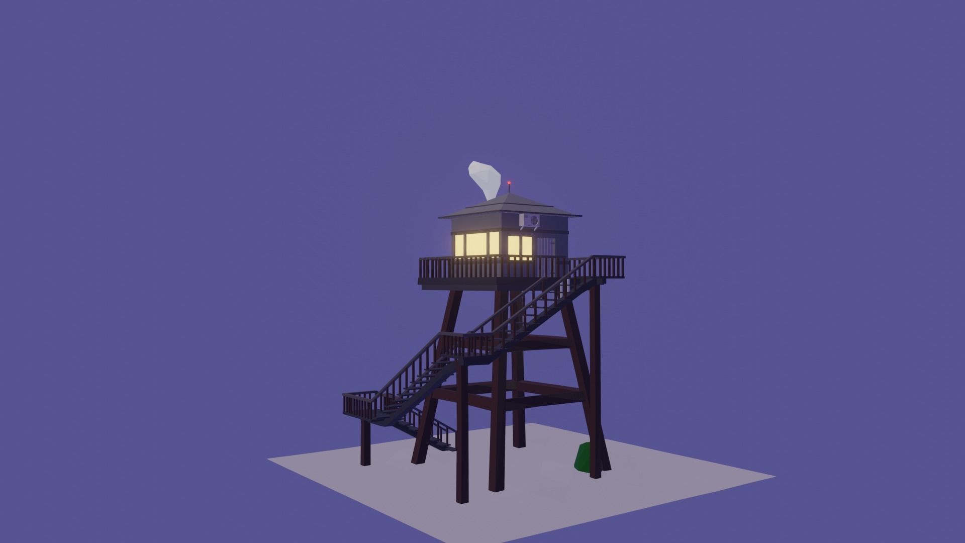 3D model Firewatch Tower LowPoly VR / AR / low-poly | CGTrader