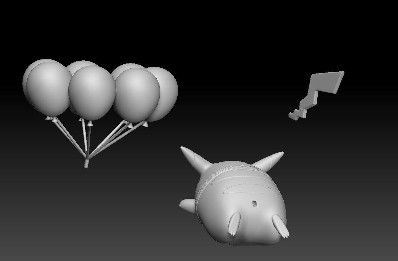 Pokemon Pikachu Flying 3D model 3D printable | CGTrader