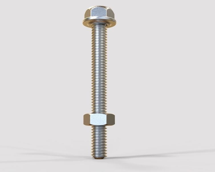 M5 Hex Bolt and Nut-02 3D model 3D printable | CGTrader