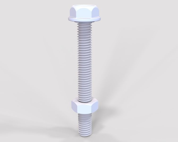 M5 Hex Bolt and Nut-02 3D model 3D printable | CGTrader