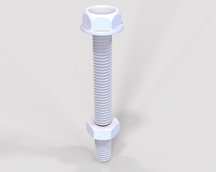 M5 Hex Bolt and Nut-02 3D model 3D printable | CGTrader