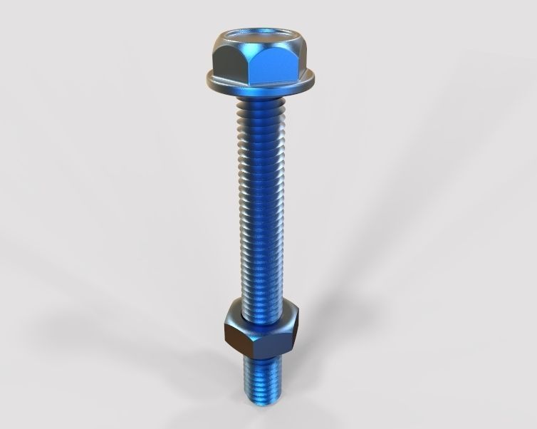 M5 Hex Bolt and Nut-02 3D model 3D printable | CGTrader