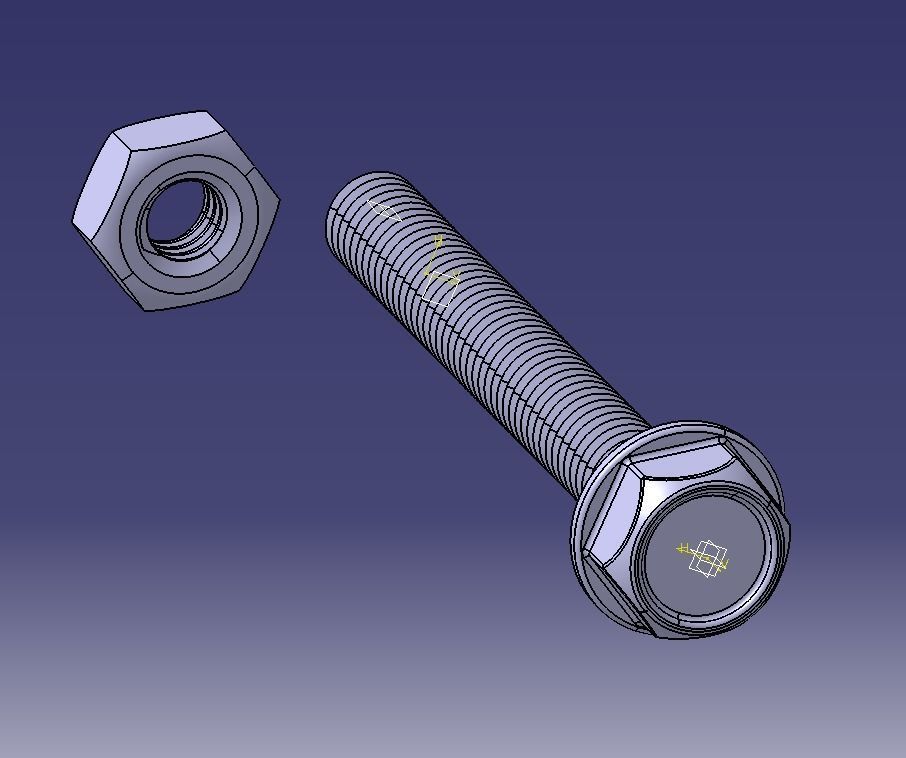 M5 Hex Bolt and Nut-02 3D model 3D printable | CGTrader