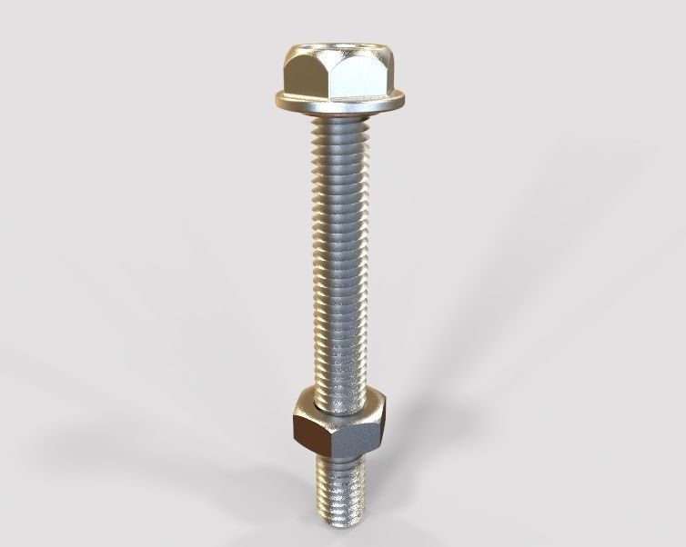 M5 Hex Bolt and Nut-02 3D model 3D printable | CGTrader