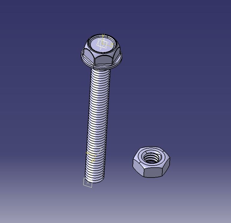 M5 Hex Bolt and Nut-02 3D model 3D printable | CGTrader