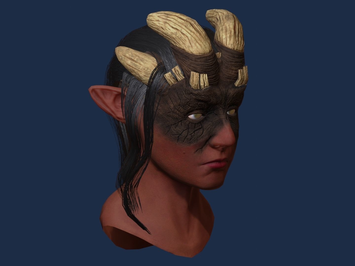 3D model Demoness Head VR / AR / low-poly | CGTrader