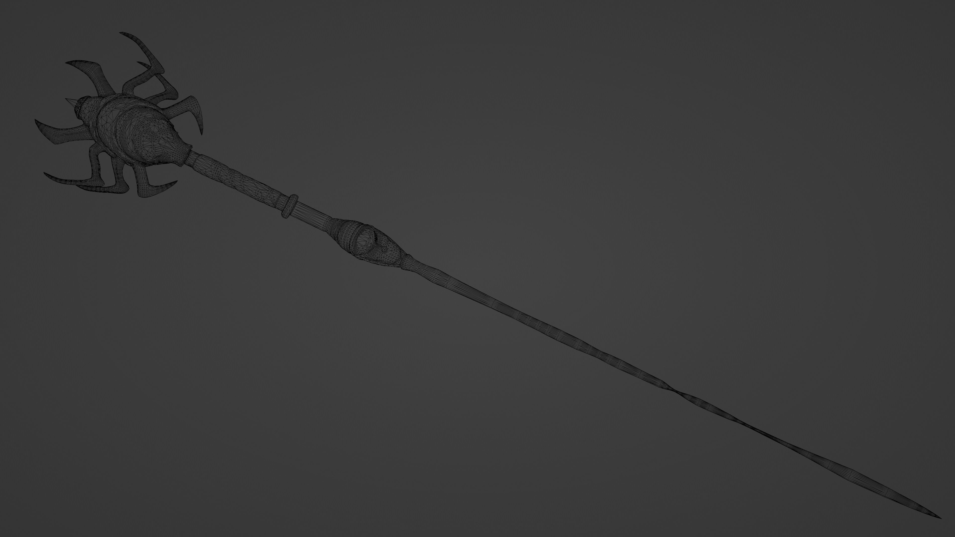 3D model Dark Mage Staff VR / AR / low-poly | CGTrader