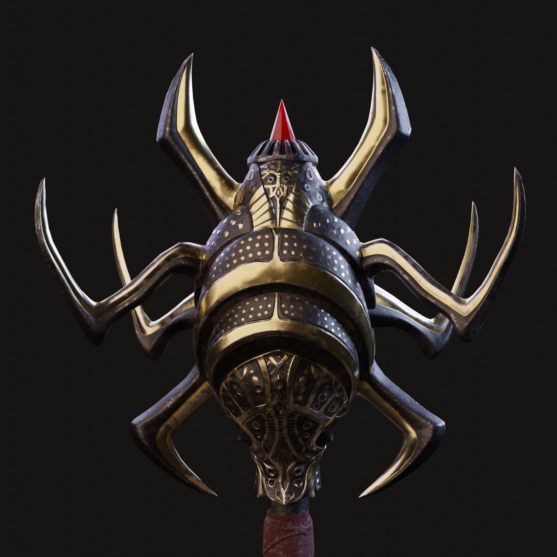 3D model Dark Mage Staff VR / AR / low-poly | CGTrader
