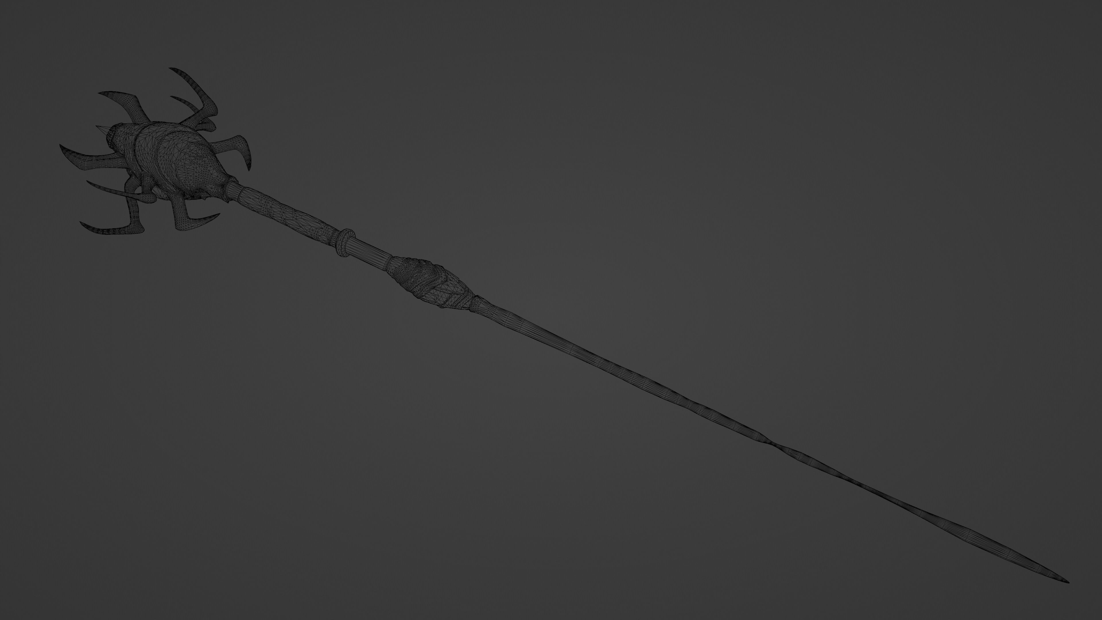 3D model Dark Mage Staff VR / AR / low-poly | CGTrader