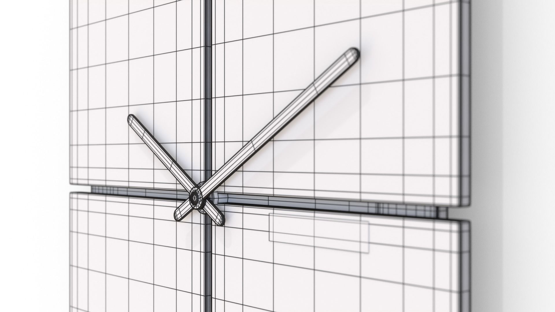 Minimalist Clock - Ocean Square 3D model | CGTrader