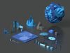 Free Demo of Low Poly Space Alien Worlds 3D Asset Pack free VR / AR ...