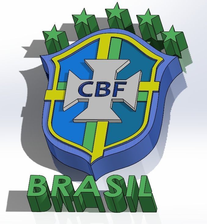Brazilean National Team Emblem 3D model 3D printable | CGTrader