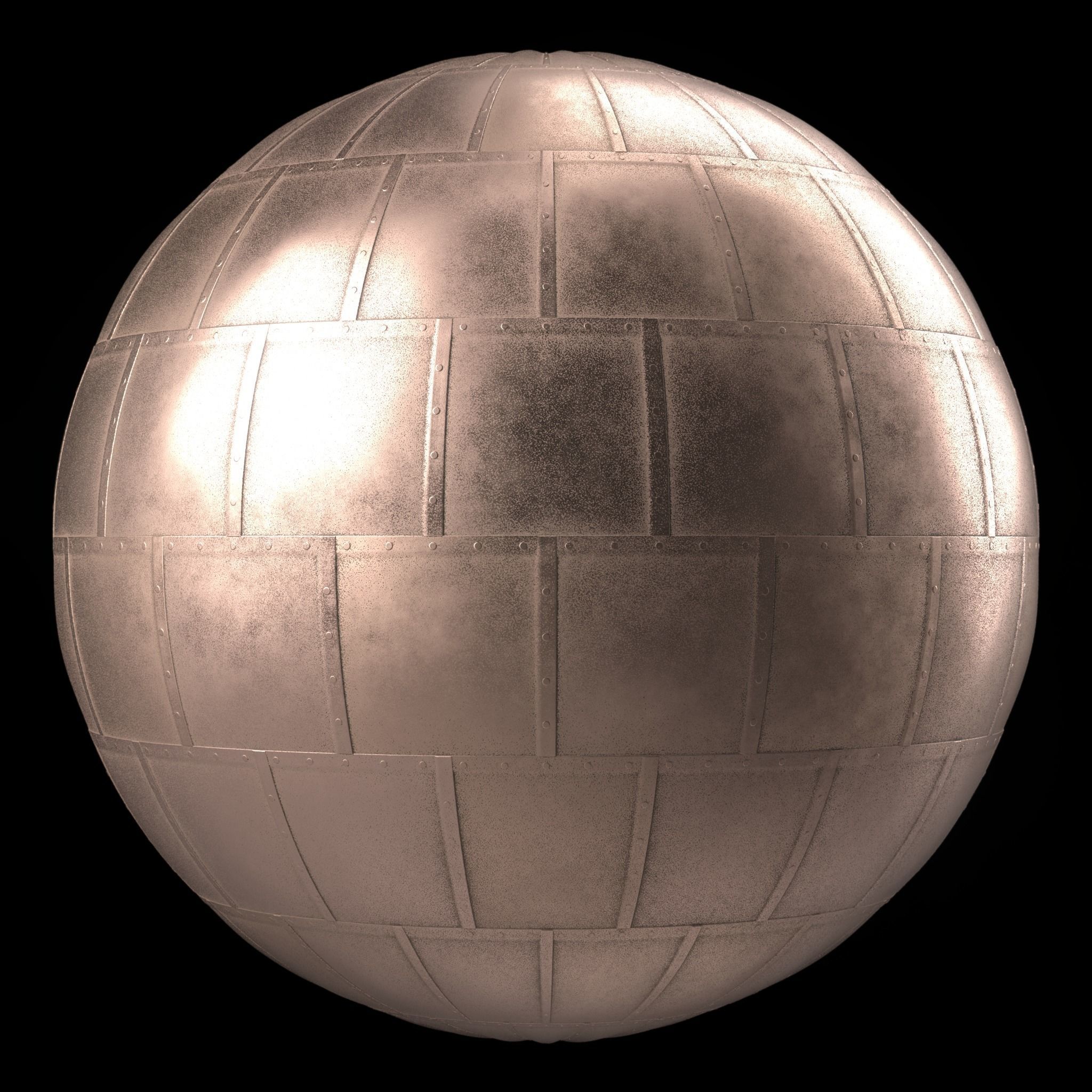 3D model Metal panel Materials 1- 3 Metal panel Pbr 4k Seamless VR / AR ...