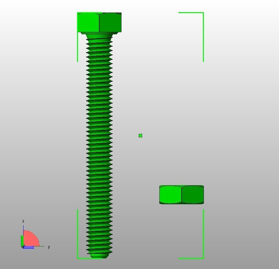 M5 x 40mm Full Thread Slotted Hex Bolts 3D model 3D printable | CGTrader
