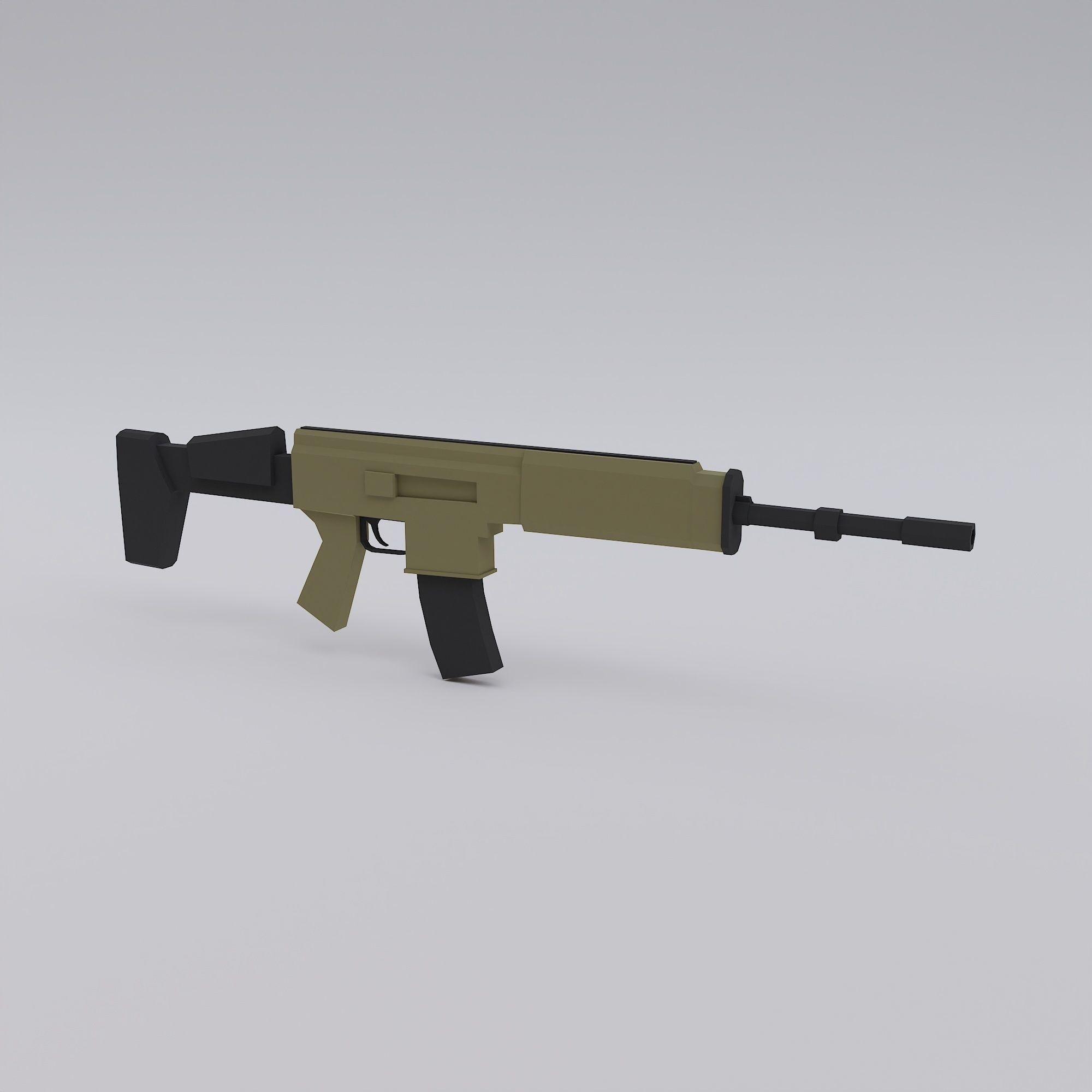 3D model Assault rifle gun VR / AR / low-poly | CGTrader
