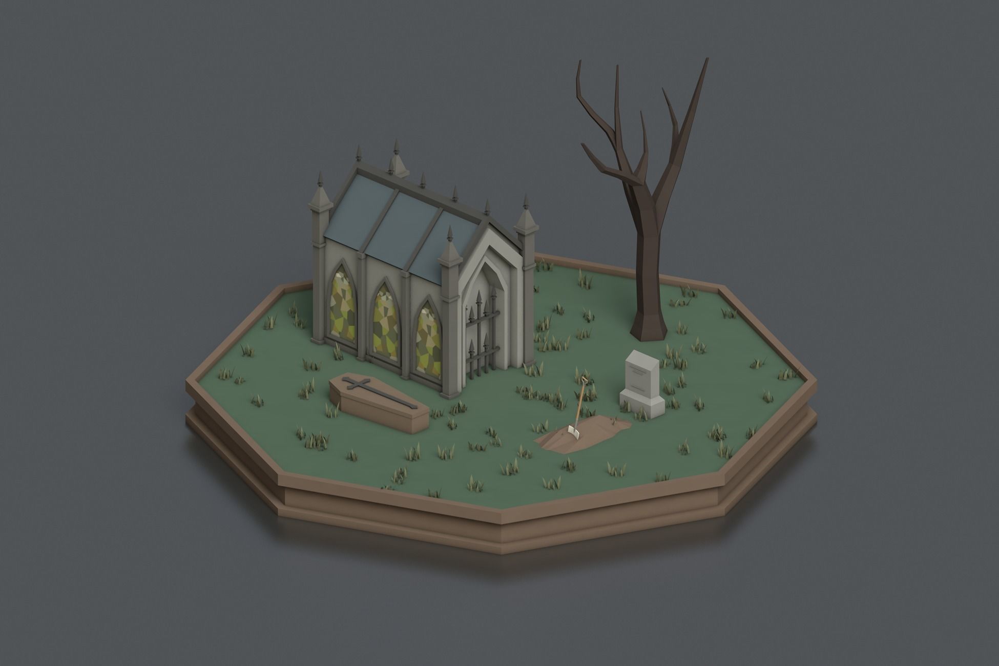 Free Demo of Low Poly Fantasy Scary Creepy Dark Halloween free VR / AR ...