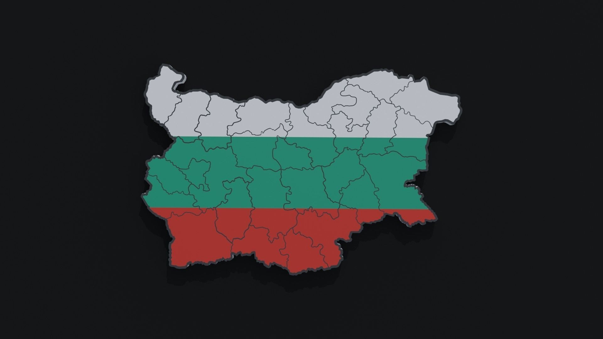 Political Map of Bulgaria 3D model | CGTrader