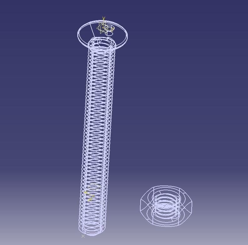 M5 Snake Eye Countersunk Bolts and nut 3D model 3D printable | CGTrader