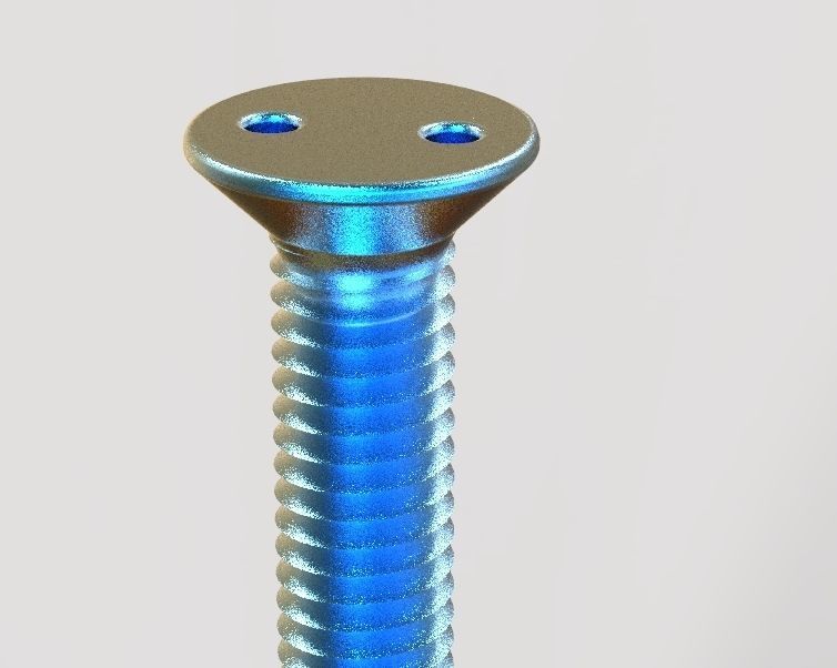M5 Snake Eye Countersunk Bolts and nut 3D model 3D printable | CGTrader