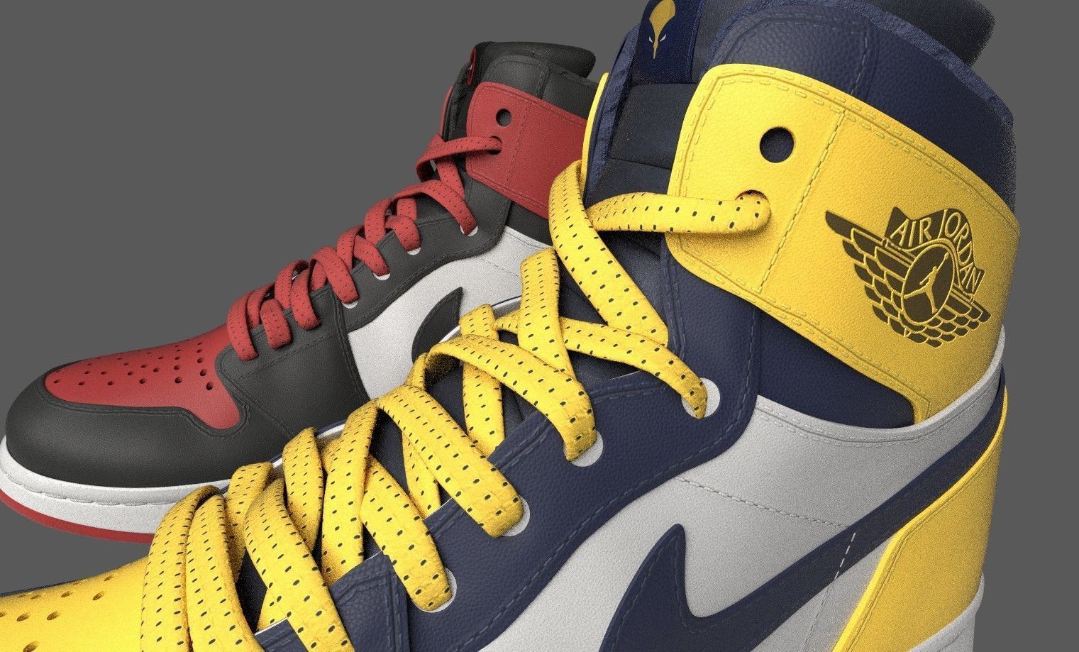 Air Jordan 1 Deadpool vs Wolverine 3D model | CGTrader